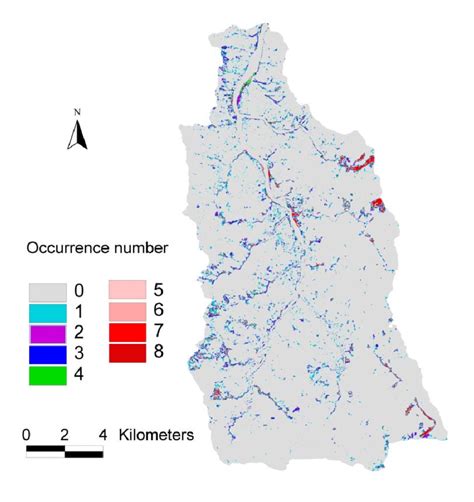 Landslide Spatial Patterns With The Various Frequencies 26 27 28 Download Scientific Diagram