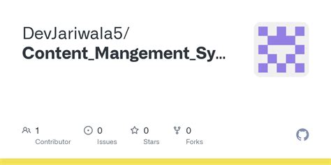 GitHub DevJariwala Content Mangement System Backend
