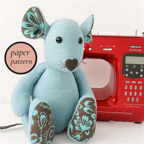 Mouse Sewing Pattern Rat Sewing Pattern Paper Sewing Pattern Soft Toy Mouse Pattern Sewing
