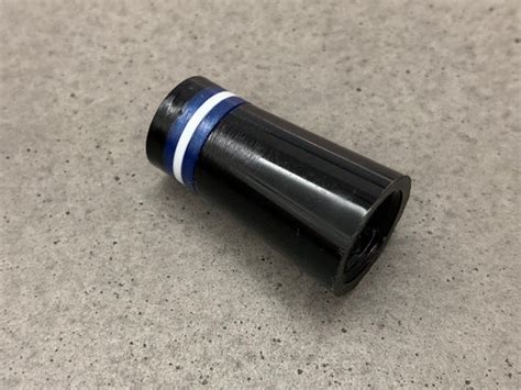 Flat Top 12 Ferrules Black With Pearl Blue And White Stripes Torquegolf