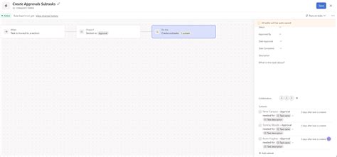 create approval as a subtask in a rule tips and tricks asana forum
