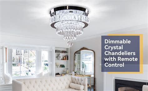 Finktonglan 11 8 Inch 4 Tier Hourglass Crystal Led Semi Flush Mount