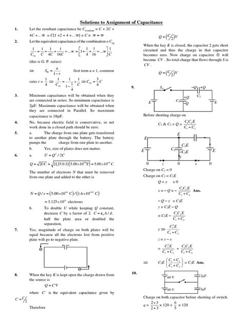 Basic Circuit Theory Solution Pdf Capacitance Capacitor