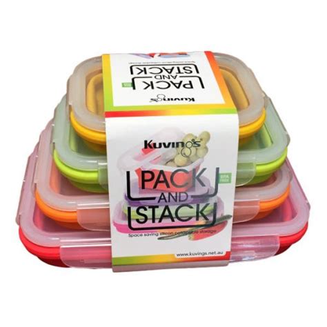 Kuvings Pack Stack Silicone Collapsible Food Containers