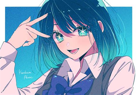 Download Anime Girl Peace Sign Gesture Wallpaper