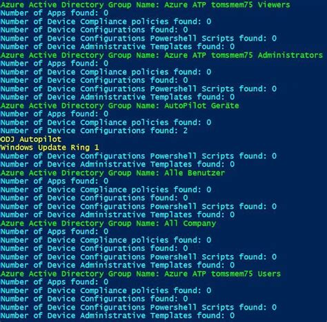 Use Powershell To Retrieve All Assigned Intune Policies And