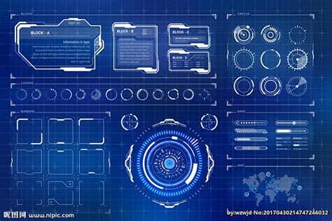 科技感 Hud 素材 花瓣网