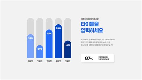 키워드 분석 막대 그래프 소셜 미디어 성능 디지털 콘텐츠 레퍼런스 Ppt 파란펭귄