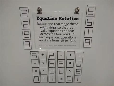Equation Rotation Puzzle Math Love