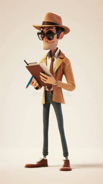 Character Notepad Pencil Stock Illustrations 1193 Character Notepad