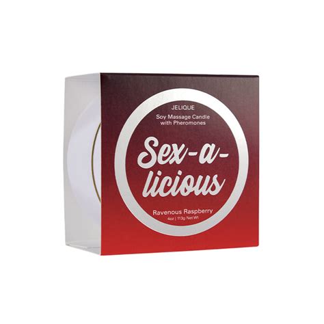 Sex A Licious Pheromone Massage Candle Ravenous Raspberry 4 Oz113 G