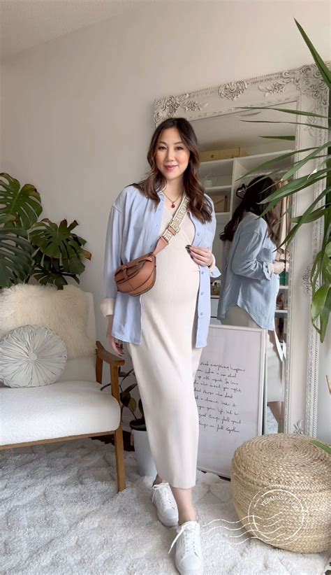 Maternity Outfit Ideas Knit Dress Styled 2 Ways Yesmissy