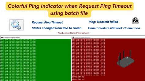 Colorful Red Indicator When Request Ping Timeout Batch Script File