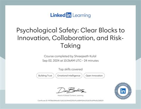 shreejeeth kulal on linkedin certificate of completion