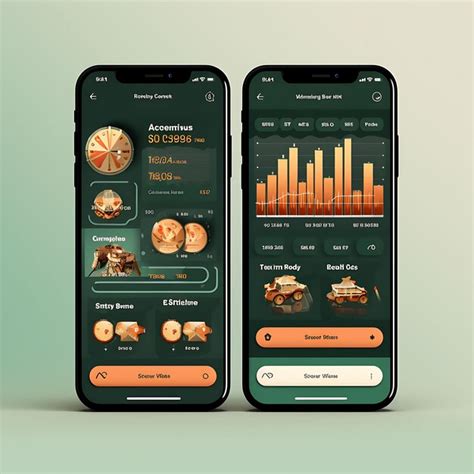 Premium Ai Image Mobile App Layout Design Of Investment Performance Comparison Comparative And