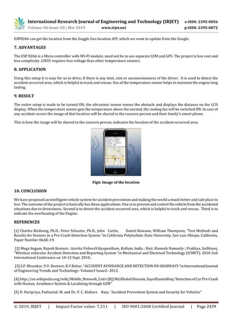 Irjet Iot Based Vehicle Accident Prevention Using Multiple Sensors Pdf