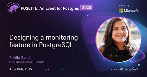 Designing A Monitoring Feature In Postgresql Posette An Event For Postgres 2025 Posette