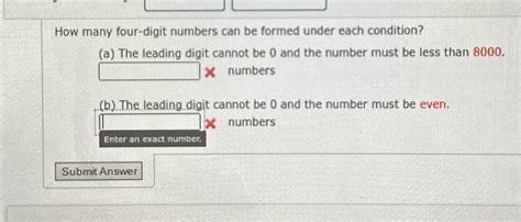 solved how many four digit numbers can be formed under each