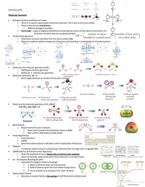 9 Molecular Geometry Lecture Notes 9 Chemistry Ch9 Molecular