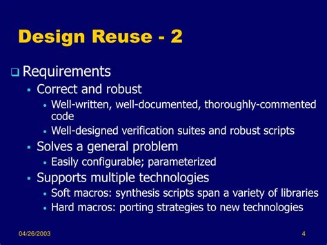 PPT Overview Design Reuse System On A Chip SoC Design System Design Rules And Guidelines