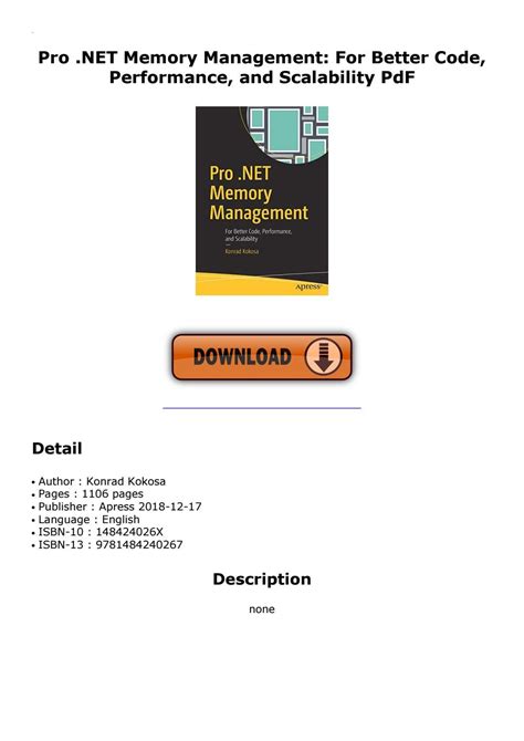 Pro Net Memory Management For Better Code Performance And Scalability Pdf By Banit656 Issuu