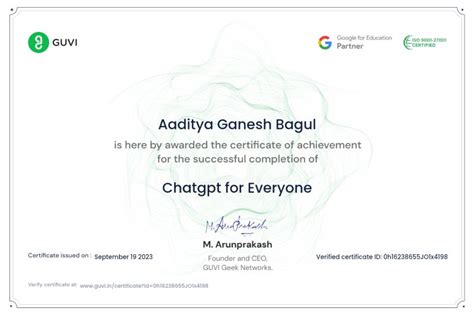 Aaditya Bagul On Linkedin Guvi Chatgpt