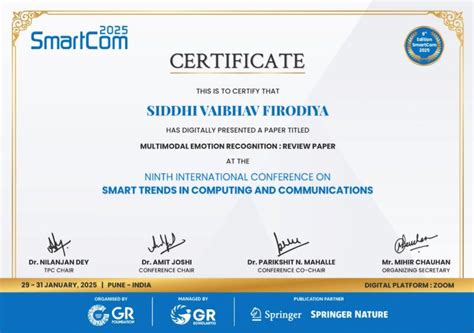 Smartcom2025 Research Techinnovation Grateful Conference Siddhi