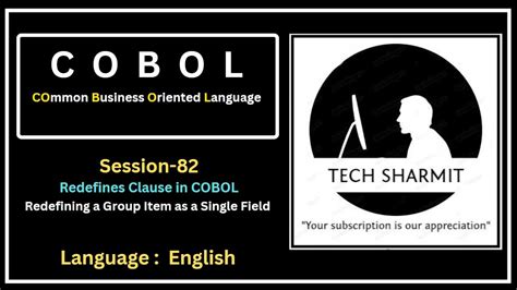 Redefines Clause In Cobol Redefining Group Items As Single Fields Session 82 English Youtube