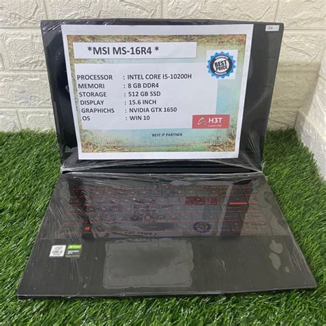 Jual MSI MS 16R4 INTEL CORE I5 10200H RAM 8GB DDR4 512GB SSD NVIDIA GTX 165 Kota Surabaya