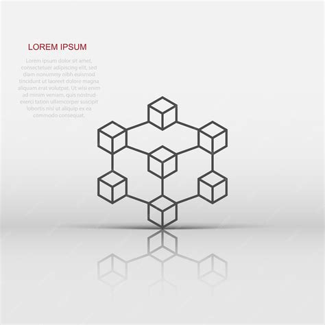 Premium Vector Blockchain Technology Vector Icon In Flat Style Cryptography Cube Block