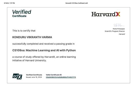 Vikranth Varma On Linkedin Datascience Harvardx Edx Python