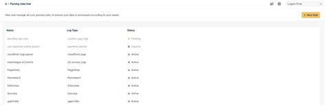 Parsing Rules Hub Docs