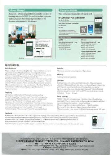 Casio Graphic Calculator FX CG At Rs CASIO Graphic Calculators In Mumbai ID