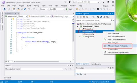Configure Selenium Webdriver C Test Automation Pro