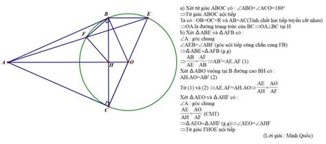 Cho đường Tròn O R Và điểm A Nằm Ngoài đường Tròn Sao Cho Oa 2r