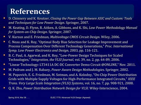 ELEC 7770 Advanced VLSI Design Spring 2016 Power And Ground Ppt Download