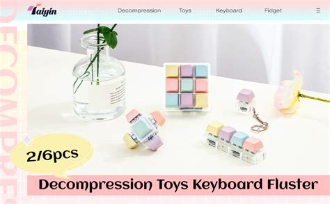Amazon Com Taiyin Decompression Keyboard Clicker Cube Mechanical Key Toy Button Stress Relief