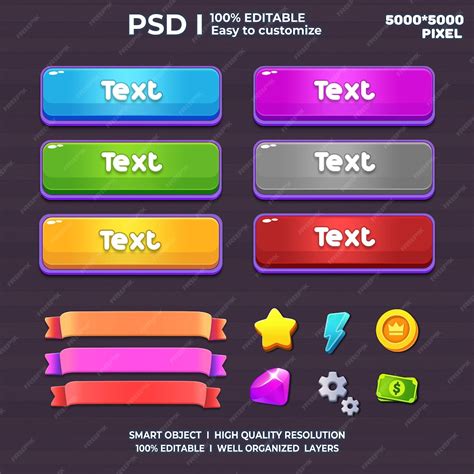 Premium Psd Game Ui Kit 2d Game Ui User Interface Casual Game Ui Ui Kit Ui Art Cartoon Game Ui