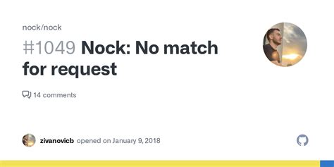 Nock No Match For Request · Issue 1049 · Nocknock · Github