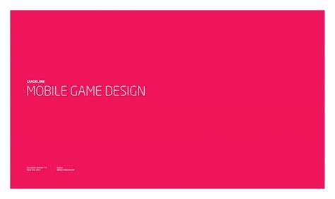 Pdf Mobile Game Design Guideline Dokumentips