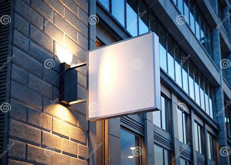 Realistic Lowlight Mockup Of A Modern Building Sign A Versatile 3d