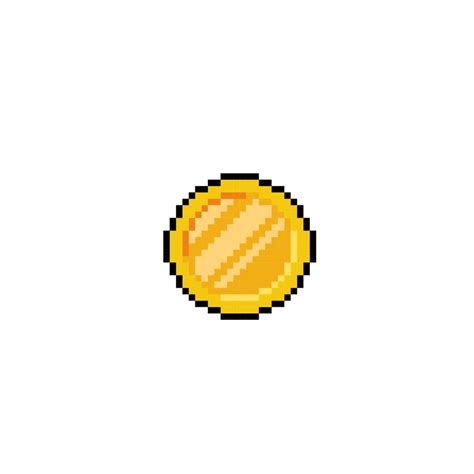 Gold Coin In Pixel Art Style 20577158 Vector Art At Vecteezy