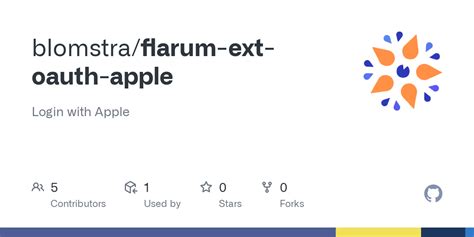 GitHub Blomstra Flarum Ext Oauth Apple Login With Apple
