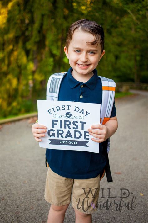 First Day Of 1st Grade Wild Wanderful