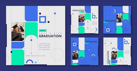 Premium Vector Instagram Posts Collection For Class Of 2023 Graduation
