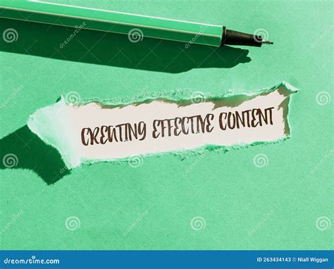 Text Sign Showing Creating Effective Content Business Overview Valuable Information Informative