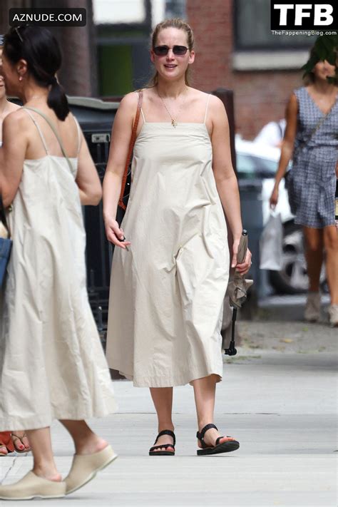 Jennifer Lawrence Sexy Seen Flaunting Her Hot Figure Wearing A Sundress In New York City AZNude