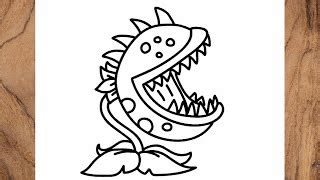 How To Draw Chomper From Plants Vs Zombies 1 Pvz1 Step Doovi