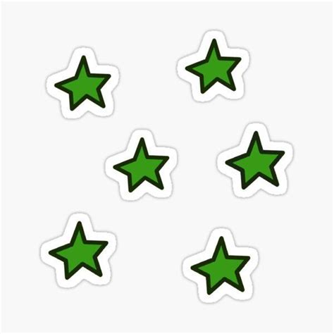 ‘star Pack Green By Shadowstarart Green Star Laptop Stickers Green