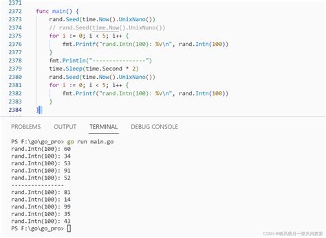 【go语言基础】go语言随机数randseed Randintn用法 Csdn博客